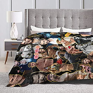 Blanket Chris Hemsworth Soft and Comfortable Warm Fleece Blanket for Sofa,Office Bed car Camp Couch Cozy Plush Throw Blankets Beach Blankets
