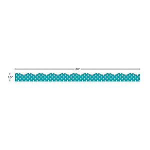 Teacher Created Resources Teal Polka Dots Magnetic Border (TCR77257)