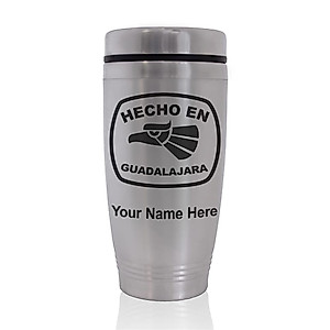 SkunkWerkz Commuter Travel Mug, Hecho En Guadalajara, Personalized Engraving Included