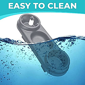 Universal Stroller Snack Tray - with Cup Holders - Upgraded Stroller Bar Attachment; Dual Non-Slip Grip Clip, Gray/Black (Gray)