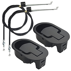 TOVOT 2 Sets Metal Recliner Handle with Cable Sofa Replacement Parts Recliner Lever Replacement Release Couch Handles (Black)