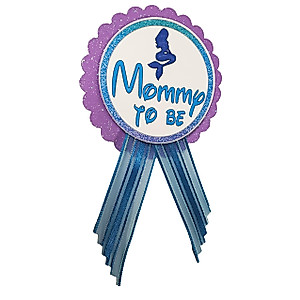 Daddy to Be & Mommy Pin Mermaid Baby Shower Pin to wear at Baby Shower, Purple & Turquoise Pin, It's a Girl, Baby Sprinkle