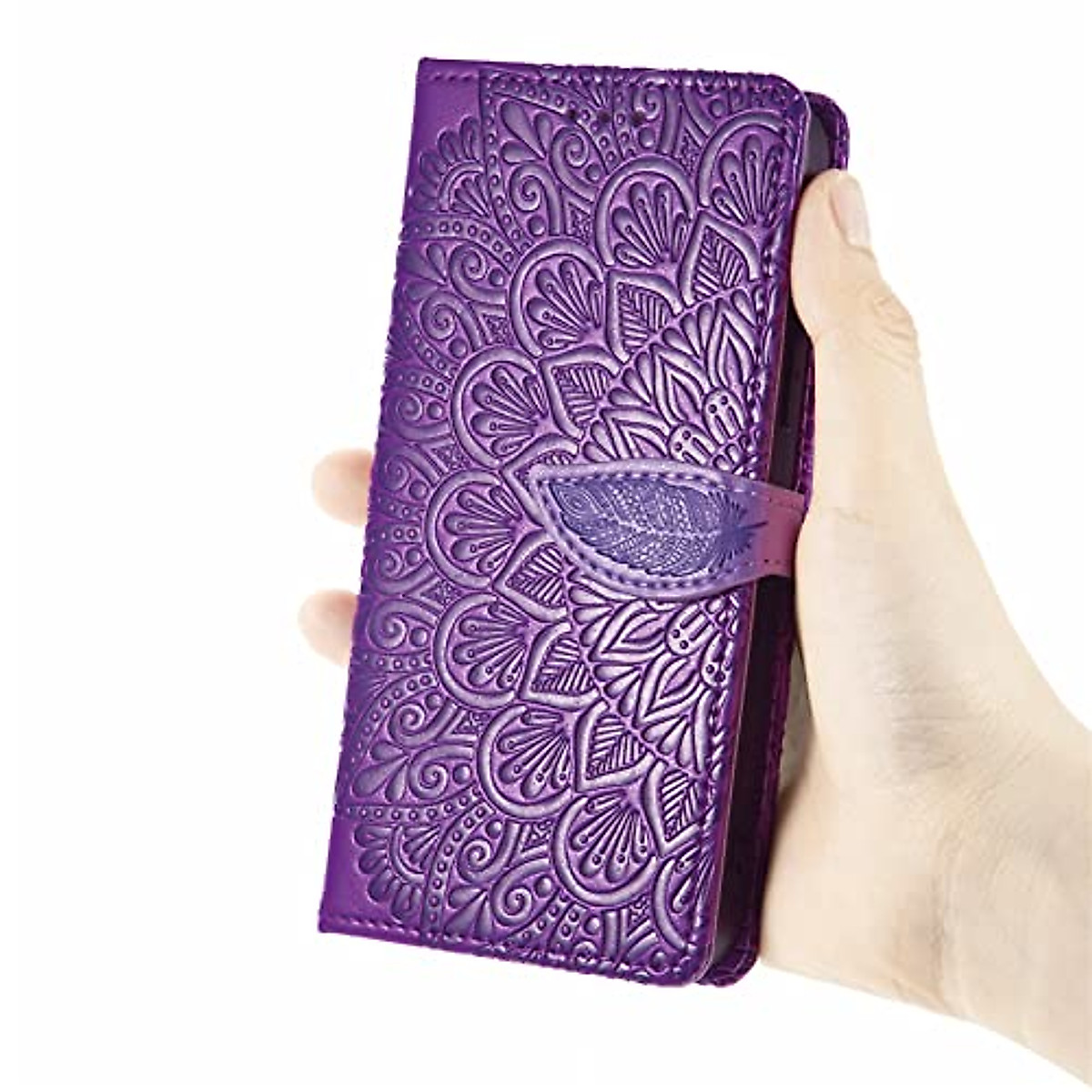 Case for Samsung Galaxy S9 Plus Wallet Case,MTQLX Luxury Premium PU Leather Flip Protective Case Cover with [Lanyard],for Samsung Galaxy S9 Plus - Purple