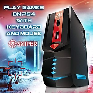 Brook Sniper - Precision Mouse and Keyboard Converter, to Play FPS Games Without a Controller, FPS Game Converter for PS4, PS3, Xb One, and Switch. for Splatoon 3, FPS Gaming Converter