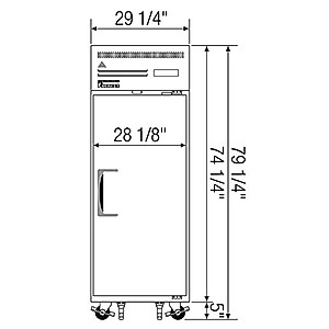 Everest Refrigeration ESF1 29-1/4' Reach-in Freezer 1 Solid Door, 115v, 23-Cubic Feet, NSF