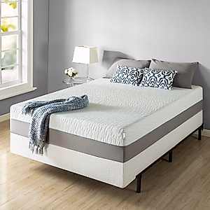 Zinus 13 Inch Green Tea Pressure Relief Memory Foam Mattress/Zoned Airflow Design/CertiPUR-US Certified/Bed-in-a-Box, Queen