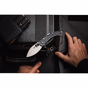 Fox Knives Zero 2.0 Desert Warrior FX-FA311 GY, Jens Anso Design Lockback Folding Pocket Knife, 6.30in N690Co Stainless Steel Blade, FRN Handle, Thumb Hole Opener, EDC Every Day Carry (Gray)