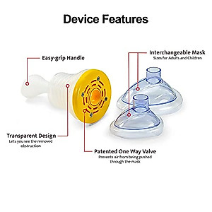 Ansenfun Choking Rescue Device Asphyxiation Rescue Equipment Adult and Child Family kit, Portable First aid kit, First aid Asphyxia Equipment (Yellow)