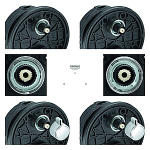 GROHE 14060000 Aquadimmer Stop Ring for Shared Function, Starlight Chrome