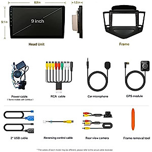 5G WiFi 8 Core (2G Ram 32G ROM) Car Stereo Radio 9 Inch for Chevrolet Cruze 2009-2015 with Carplay Android Auto,Android 10.0 NavigationSupport 48EQ Mirroring Airplay Rear Backup 1080P SWC