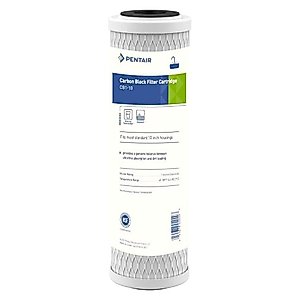 Pentair Pentek CB1-10 Carbon Water Filter, 10-Inch, Under Sink Carbon Block Replacement Filter Cartrdige, 10" x 2.5", 1 Micron
