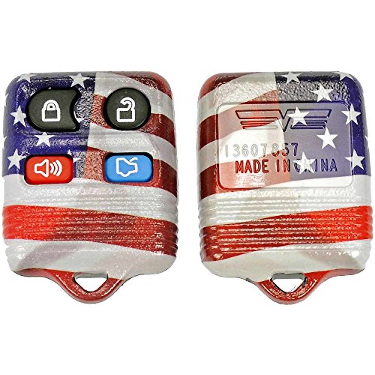 Dorman 13607US Keyless Entry Transmitter Cover Compatible with Select Ford / Lincoln / Mercury Models, Red; White; Blue