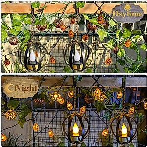 Hanging Solar Lights Outdoor - 2 Pack Small Metal Hanging Tree Lanterns with Retro Design for Patio, Yard, Pathway and Garden Candle Lanterns Retro Lights Decoration