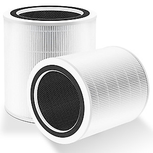 Core 400S Replacement Filter for LEVOIT Core 400S Smart WiFi Air Purifier, Funmit 3-in-1 H13 True HEPA Replacement Filter, Compared to Part # Core 400S-RF, 2 Pack, White