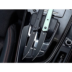 BÖKER PLUS Kwaiken Air - Minimalist and Ultra Light Weight EDC Pocket Knife, G10, Titanium, Cocobolo Handles, Designed by Lucas Burnley (Jade)