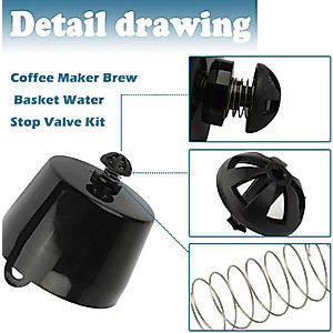 Coffee Machine Brew Basket Bottom Spring Loaded Stopper Kits Replacement for Hamilton Beach Brew Basket Mr. Coffee Coffee Makers Basket -Fit Models 154446-000-000 185774-000-000 990117900 (1Pcs)