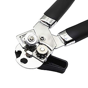 Stainless Steel Handheld Manual Can Opener, Portable, Heavy Duty, Multi Purpose, Premium Smooth Edge for Home Kitchen & Restaurants