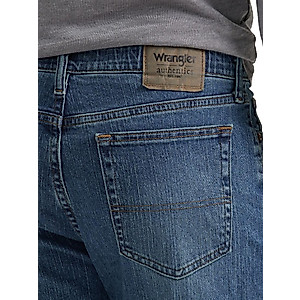 Wrangler Authentics Men's Regular Fit Comfort Flex Waist Jean, Blue Ocean, 34W x 32L