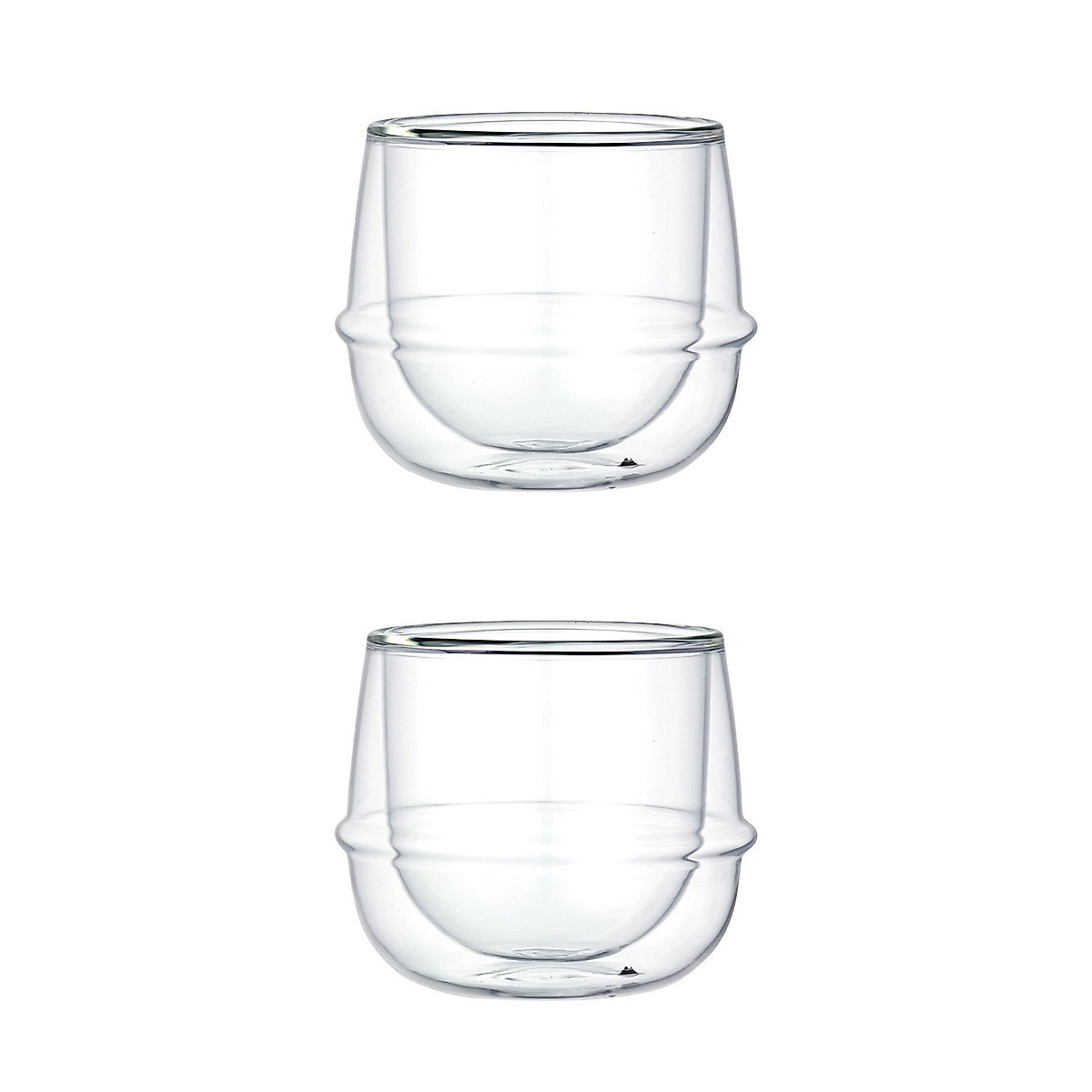 Double-Walled Kinto KRONOS Wine Glass - Maintains Temperature - Prevents Condensation - Set of 2-250 ml (8.45 fl. oz.) each