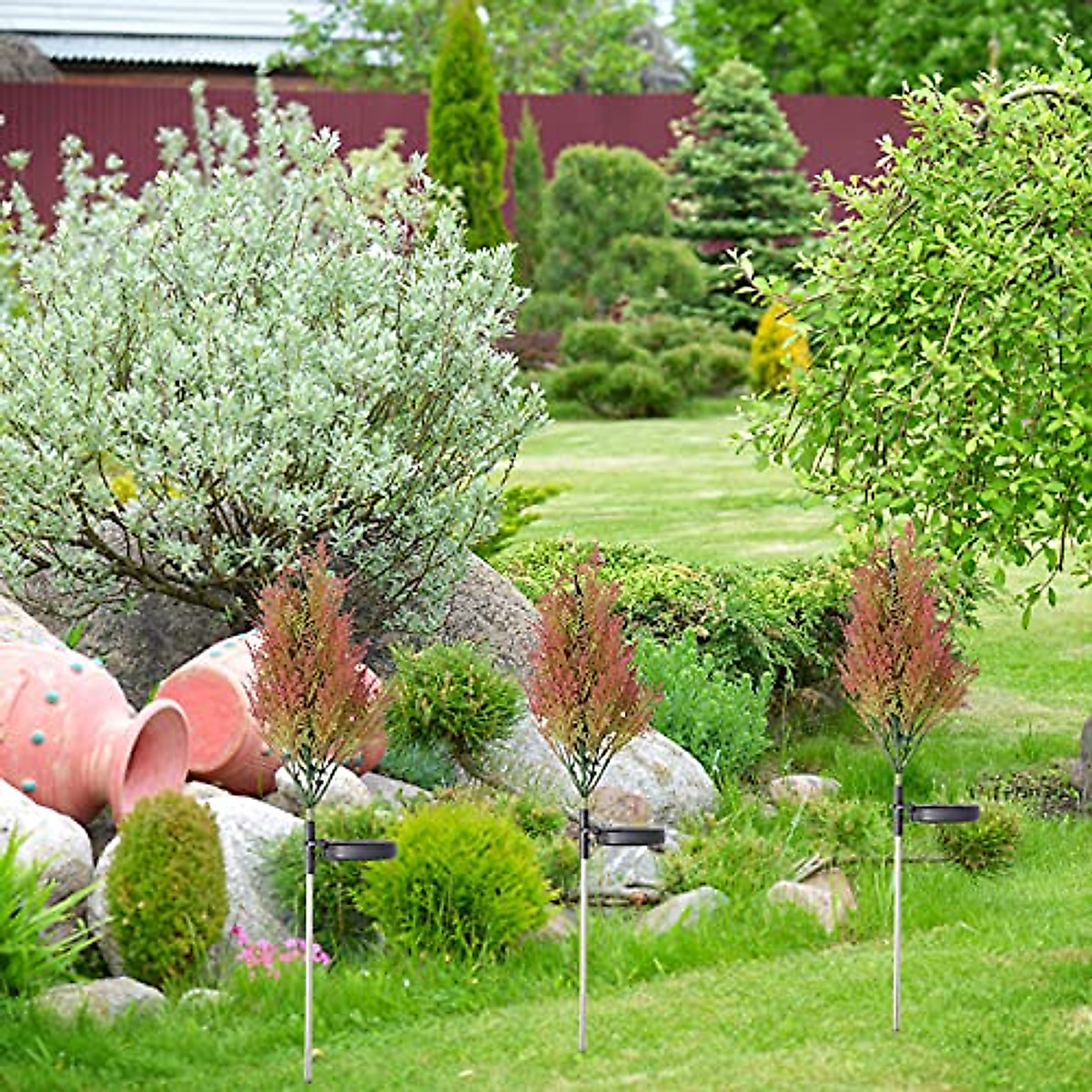 1pc Christmas Tree lamp Solar Ground Lights Solar Lights Solar Sidewalk Lights Solar Stake Light Lawn lamp Garden Stake Light Solar Pathway Lights Plastic Earth Tones Plate