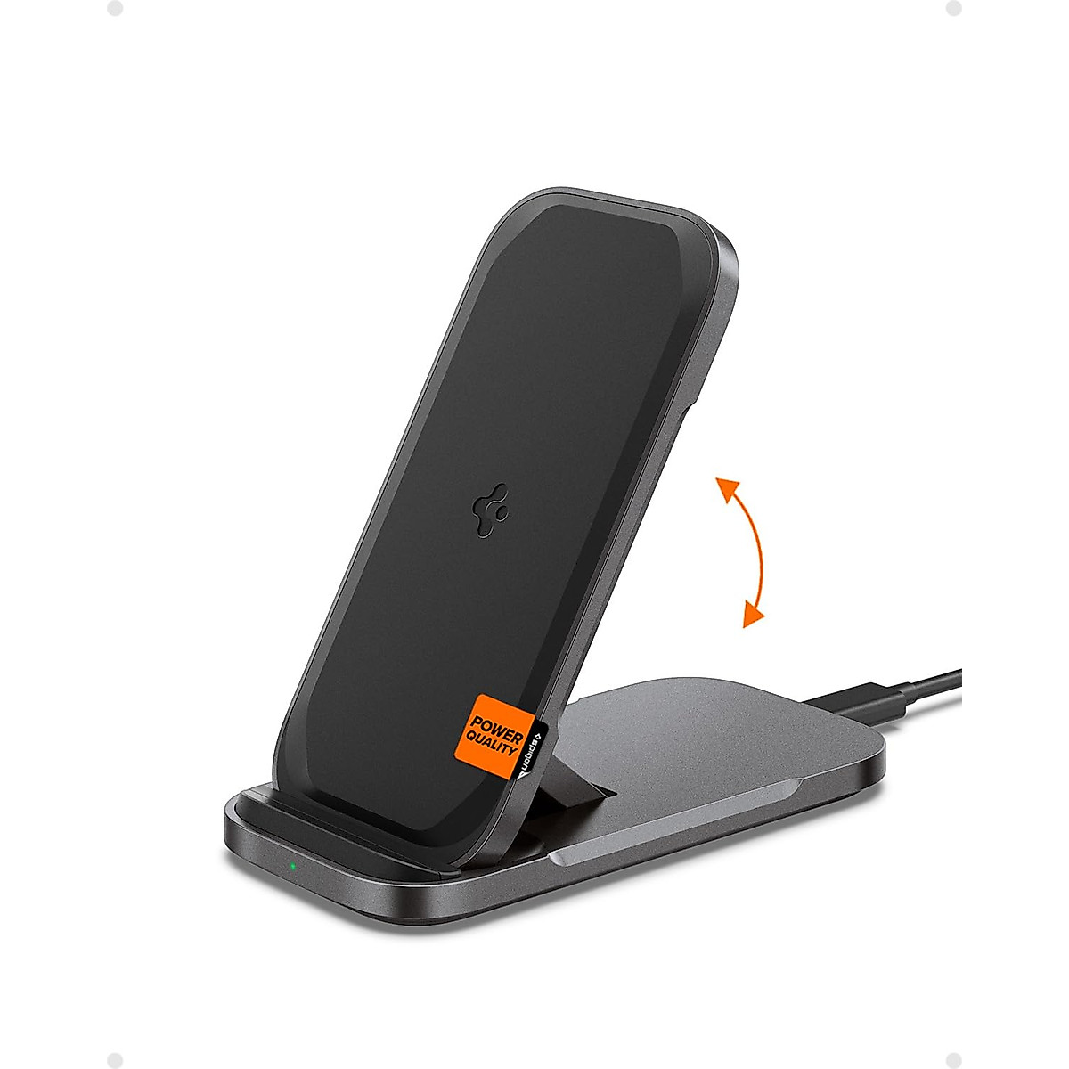 Spigen [Designed for Samsung] Qi Flex True 15W Super Fast Wireless Charger Stand & Pad for Samsung Galaxy S24 Plus Ultra S23 Z Fold Flip 5 4 S22 Note 20 S21 S20 Note 10 and More [No Adapter Included]