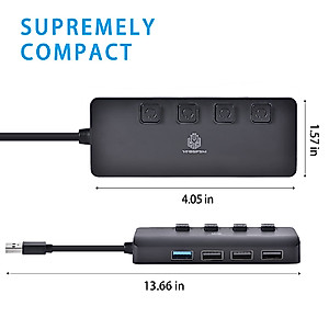 YFDSPSM USB hub 3.0 one USB 3.0 Professional Data Port and Three Common Ports.Tpye-c Interface is Suitable for Notebook MacBook MacPro macmini iMac Surface Pro XPS, Mouse and Keyboard