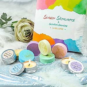 LA BELLEFÉE Shower Steamers and Candles Gift Set 9 +1 Pack