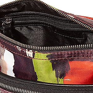 Calvin Klein Sussex Nylon Top Zip Crossbody, Crimson Multi