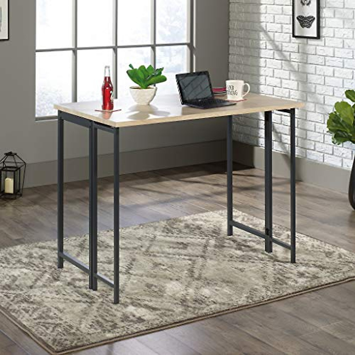Sauder North Avenue Table with Drop Leaf, L: 47.50" x W: 28.38" x H: 36.13", Charter Oak Finish