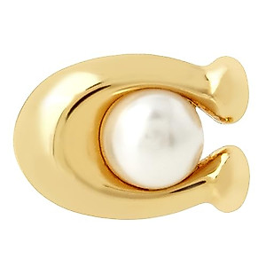 Coach Women's Pearl Signature Stud Earrings
