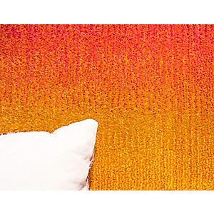 Unique Loom Estrella Collection, Gradient, Sunset, Abstract, Bright Colors Area Rug, 9 x 12 ft, Pink/Gold