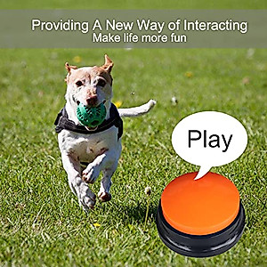 FRQNTKPA 8 Color Voice Recording Button, Dog Buttons for Communication Pet Training Buzzer, 30 Second Record & Playback, Funny Gift for Study Office Home - 8 Color Packs