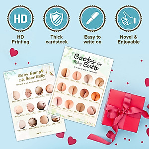 OLOUTAB Baby Shower Games-2 Games(50 of Each),Double-Sided,Fun,Hilarious and Easy to Play,Baby Shower Gender Neutral,with Answer Keys