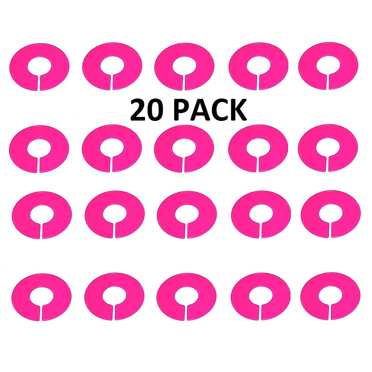 20 PINK-Clothing Rack Size Dividers Clothing Rack Size Dividers