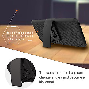 Ailiber for OnePlus 11 Phone Case, OnePlus 11 5G Case Holster with Screen Protector, Swivel Belt Clip, Kickstand Holder, Slim Shockproof Shell Full Body Protective Phone Cover for One Plus 11-Black