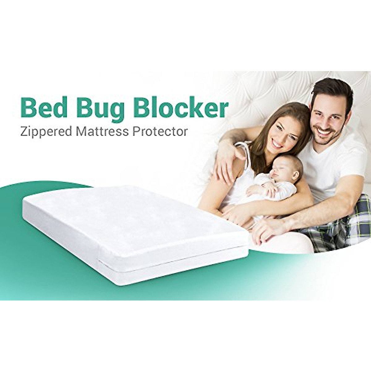 Ultimate Zippered Mattress Protector (Queen) - by Deluxe Hotel
