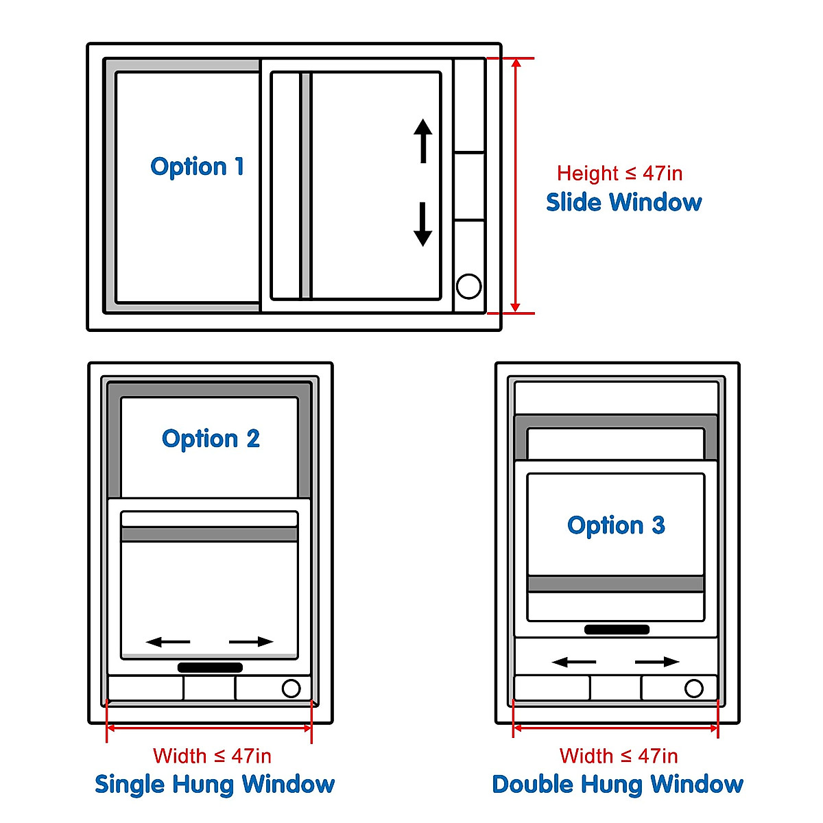 Air Jade Portable Air Conditioner Window Kit, Universal Fit AC Exhaust Hose of 5" Diameter, Sliding Window Vent Kit with Foam Seal Strip, Adjustable AC Window Kit for Mobile Air Conditioner