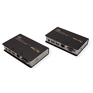ATEN CE700A Console Extender USB VGA KVM Extender CAT5 up to 500ft - Built in ESD - Includes 2x Power Adapters for Local and Remote Unit, KVM Cables and Rack Mount kit
