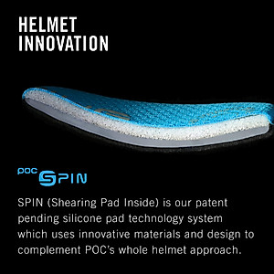POC, Super Skull SPIN Helmet for Ski Racing, Uranium Black/Hydrogen White, X-Small/Small