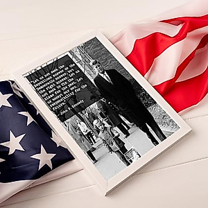 John F. Kennedy Quotes - Patriotic Wall Art Poster, This Motivational Wall Decor Poster Is An Ideal Inspirational Art For Home Decor, Bedroom Decor, Boys Room Decor, or 4th Of July, Unframed - 8x10