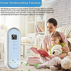 HomRing Air Purifier for Home, Anion Air Cleaner Fresh Cleanse Wall Air Purify Deodorizer for ets Odor Smokers Toilet Wardrobe Bathroom Cabinet Kitchen (Blue)