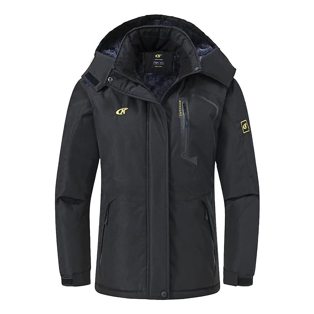 Pdbokew Women's Skiing Snowboarding Jackets Fleece Hood Mountain Snow Coat