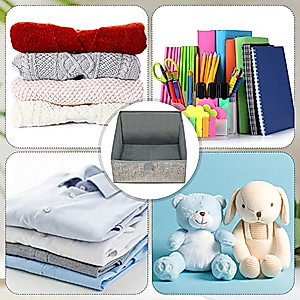 12 Pcs Closet Baskets Trapezoid Storage Bins Closet Storage Bins Foldable Fabric Bins Closet Shelf Organizer Bins Storage Box for Clothes Books Baby Toiletry Dvd Toys Towel, 11.4 x 11.4 x 7.9 Inch