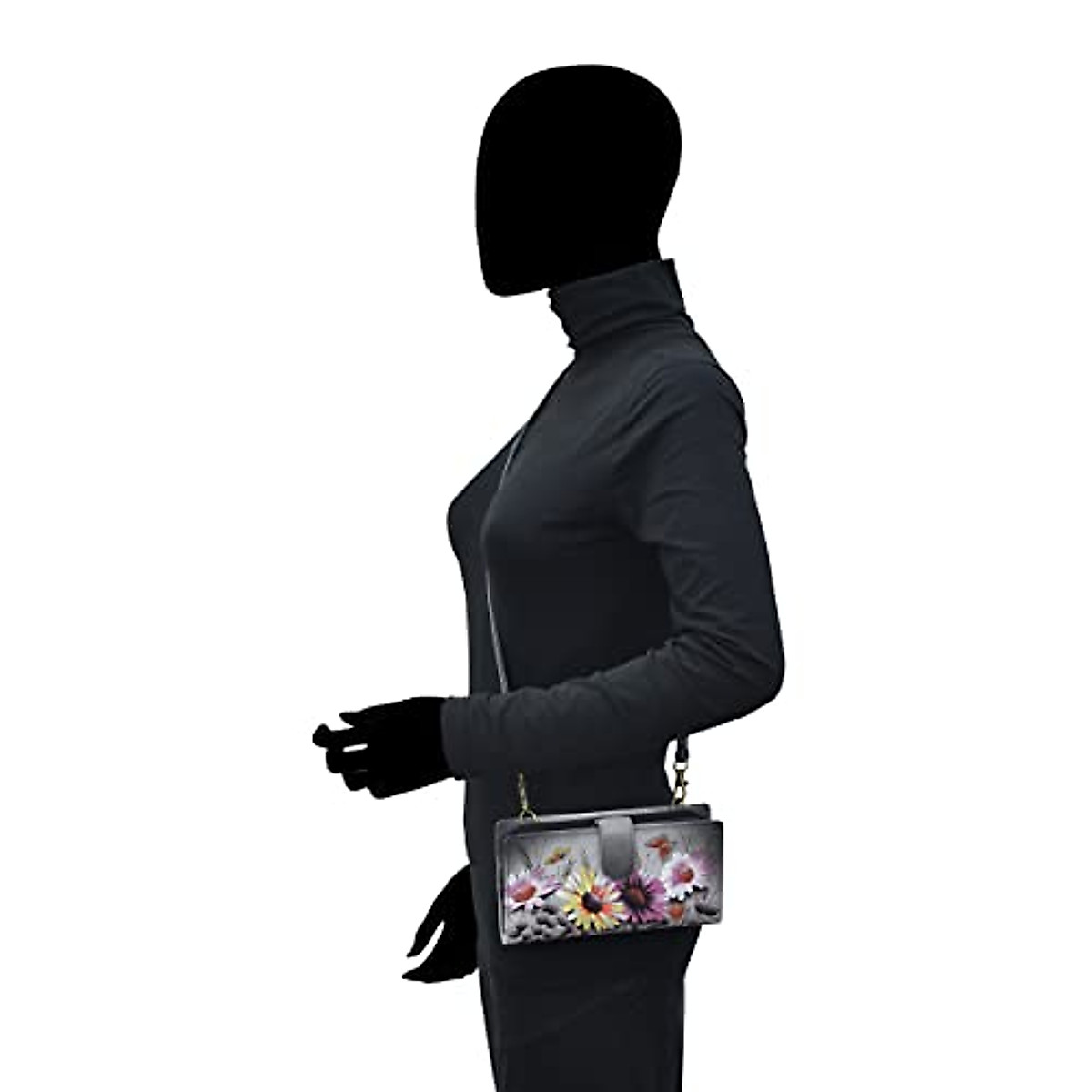 Anna by Anuschka Bi-Fold Wallet with Strap, Multicolor