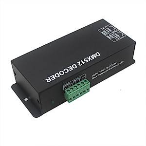 JOYLIT DMX512 Decorder LED Controller 3 Channels 3X8A 288W Digital Display DC 12V-24V for RGB 5050 3528 LED Strip Light