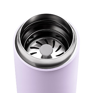 Fellow 16 oz Carter Move Travel Mug - Vacuum-Insulated Stainless Steel Travel Coffee Mug - Coffee Tumbler with Ceramic Interior and Splash Guard - Lavender Purple