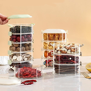 Food Storage Containers with Lids Airtight, Plastic Storage Meal Prep Container-Stackable Food Preservation Organizer Box 100% Leakproof & BPA-Free Organization and Storage Sets (White,4)