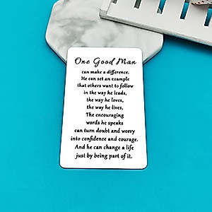 Xiahuyu Engraved Wallet Insert Card for Boyfriend Fiance Husband Good Man can Make a Difference Valentines Day Gifts Christmas Birthday Gifts Fathers Day Gift for Men Husband Uncle Dad Son Brother