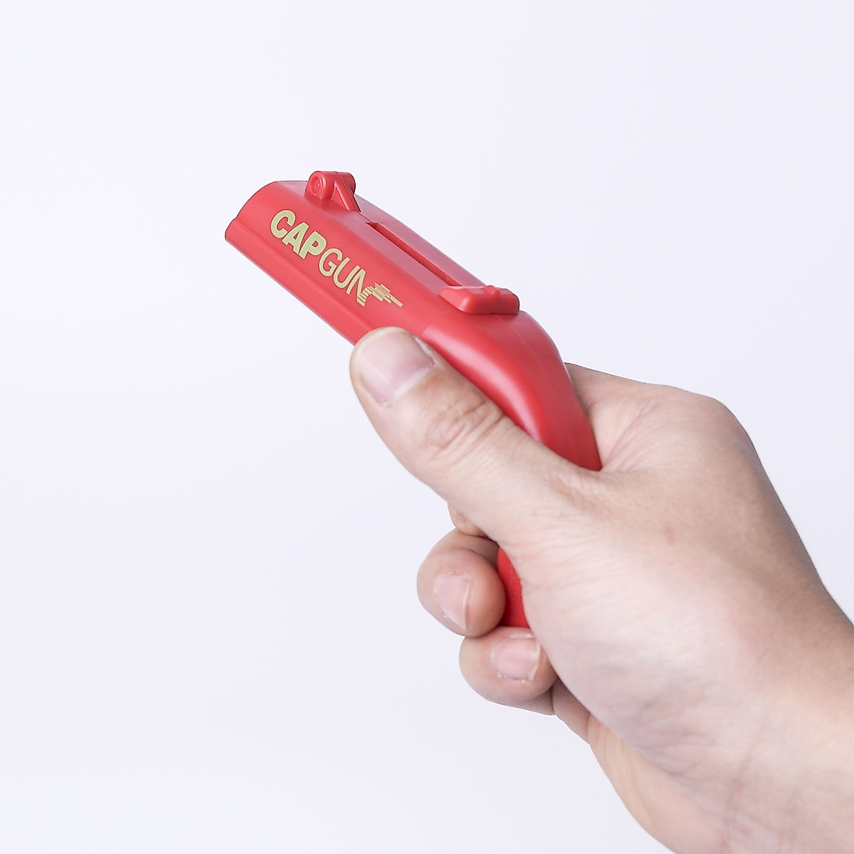 Frola Beer Bottle Opener Creative Funny Launcher Shooter Beer Cap Bottle Opener Funny Shoots Over 5 Meters(Red & Gray)