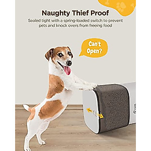 Ciays Automatic Cat Feeders, 6L Cat Food Dispenser Up to 20 Portions 6 Meals Per Day, Pet Dry Food Dispenser with Distribution Alarms for Small Medium Cats Dogs, White